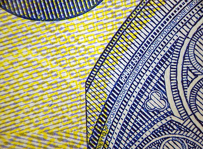 Micro printing on €20 note (2016 Stereo) – Quekett Microscopical Club